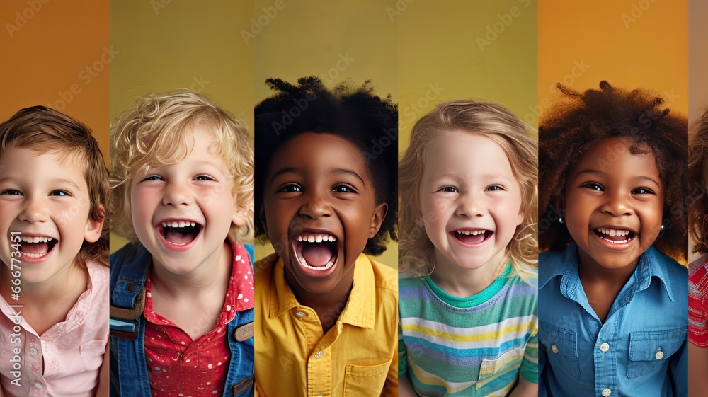children from around the world, showcasing their confident smiles ...