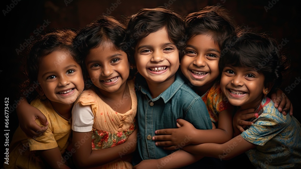 children from around the world, showcasing their confident smiles ...