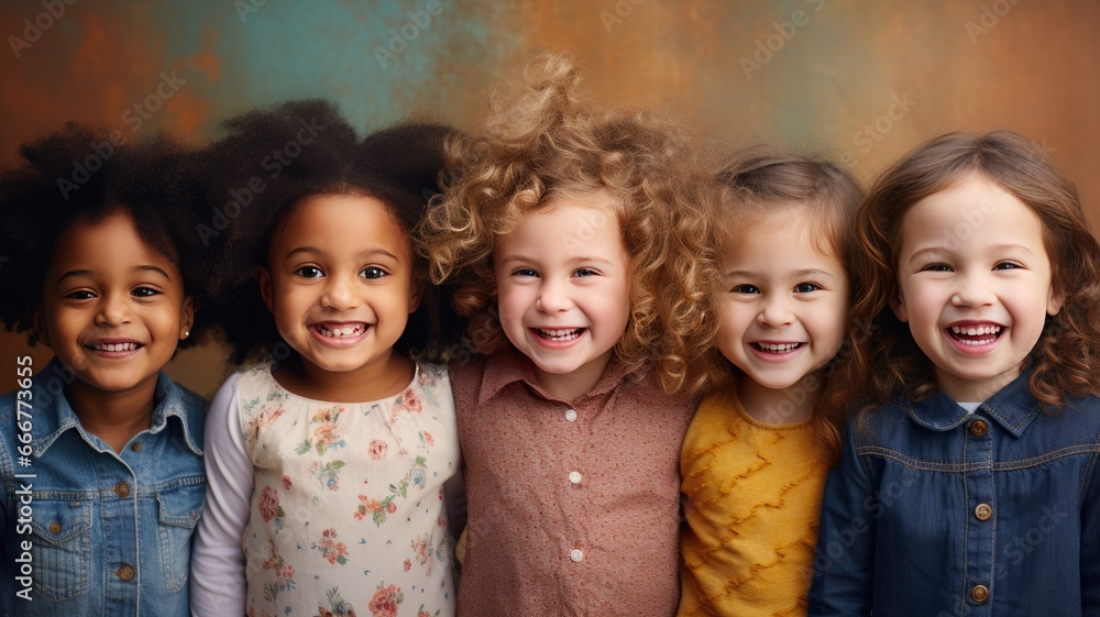 children from around the world, showcasing their confident smiles ...