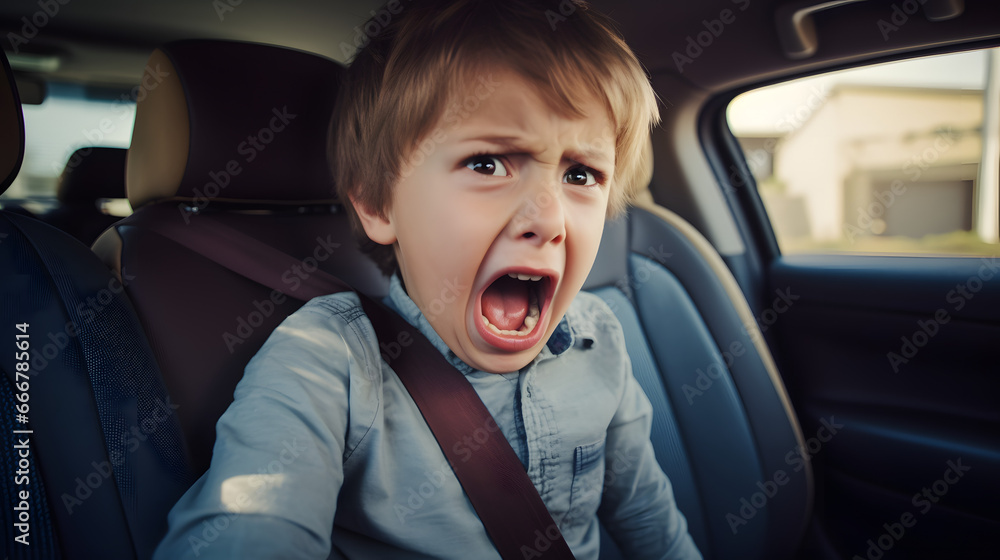 A shaken child in the backseat witnessing a road rage incident unfold ...