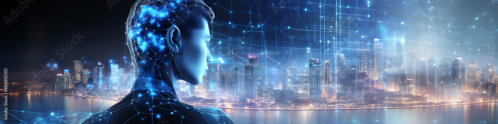 Background wallpaper AI, Artificial intelligence technology, Machine ...