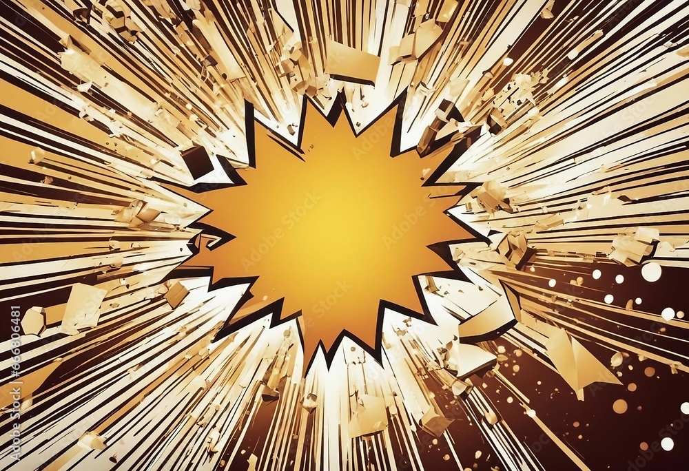 VIntage retro comics boom explosion crash bang cover book design with ...