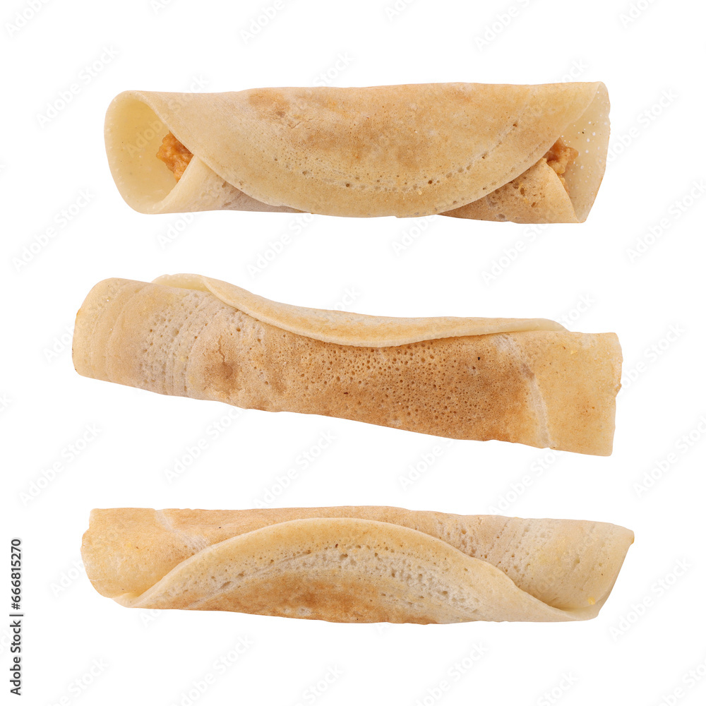 Bengali sweet Patishapta pitha isolated on transparent background Stock ...