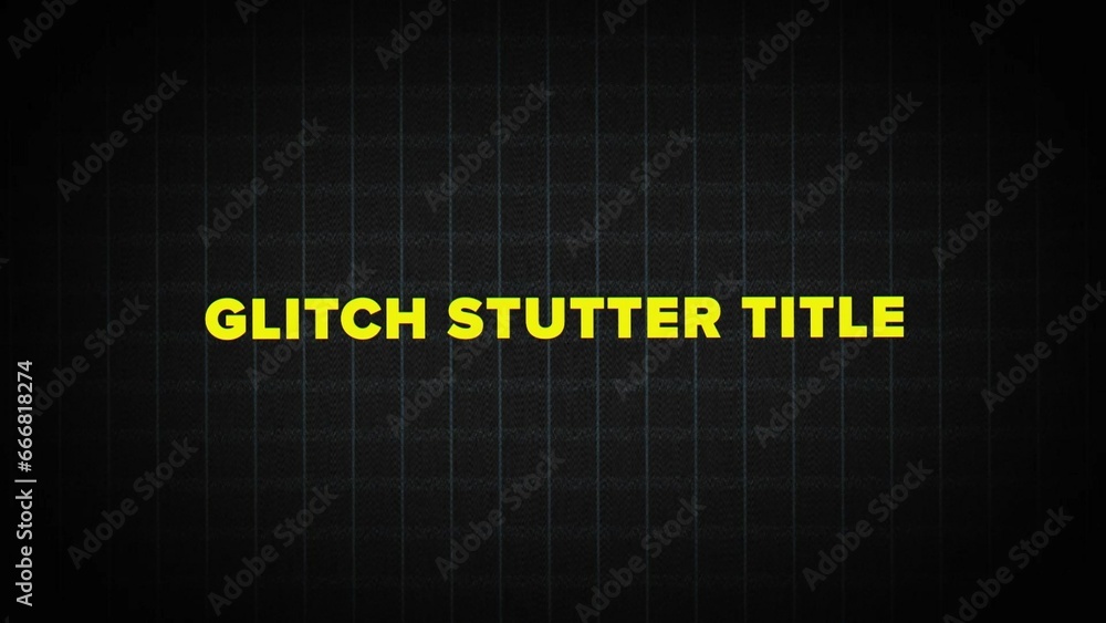 Glitchy Text Stutter Title Intro Stock Template | Adobe Stock