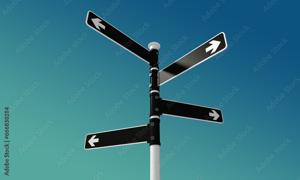 Left and right arrow direction sign on sky background Stock Photo ...