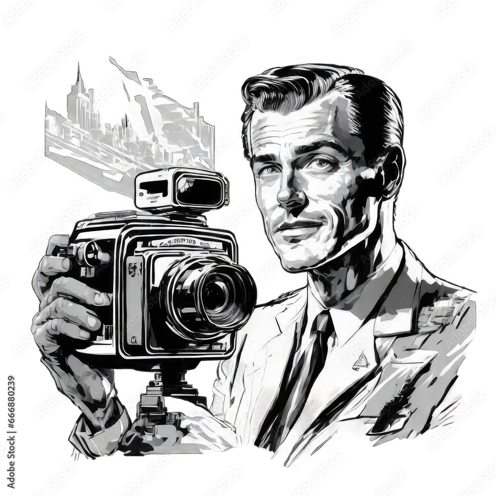 Retro spy camera clipart png 3d photo machine clipart vintage bundle ...