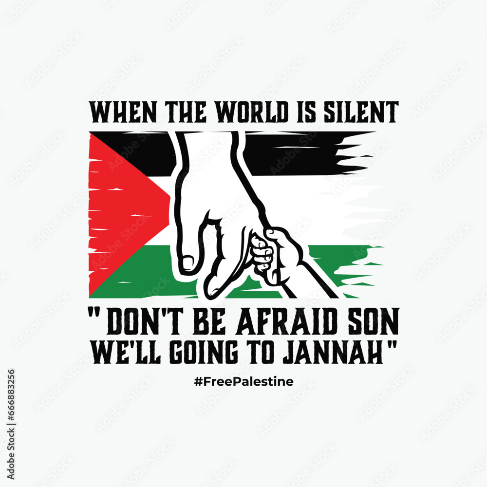 Save Palestine Banner Vector Illustration. Free Palestine Tshirt Design ...