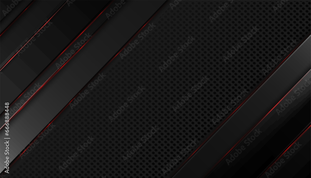 Dark gray black abstract background with red glowing lines design for ...