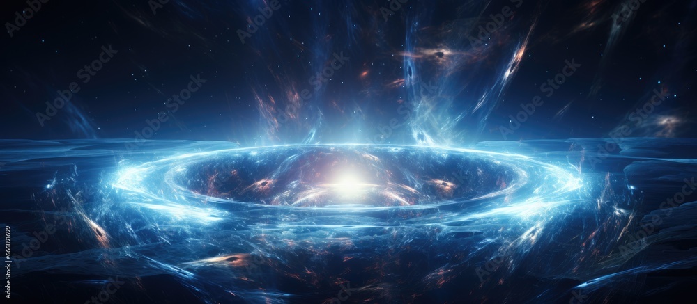 Space s round glowing energy source abstract background Artificial ...