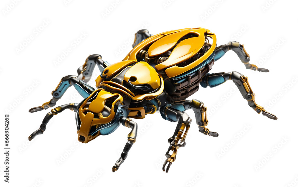 Realistic 3D Firefly Beetle Robot on Transparent background Stock ...