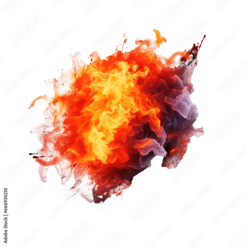realistic fire explosion isolated on transparent background ...