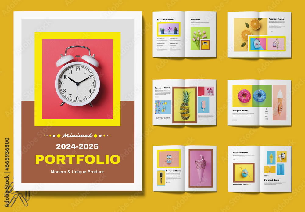 Minimal Portfolio Brochure Stock Template | Adobe Stock