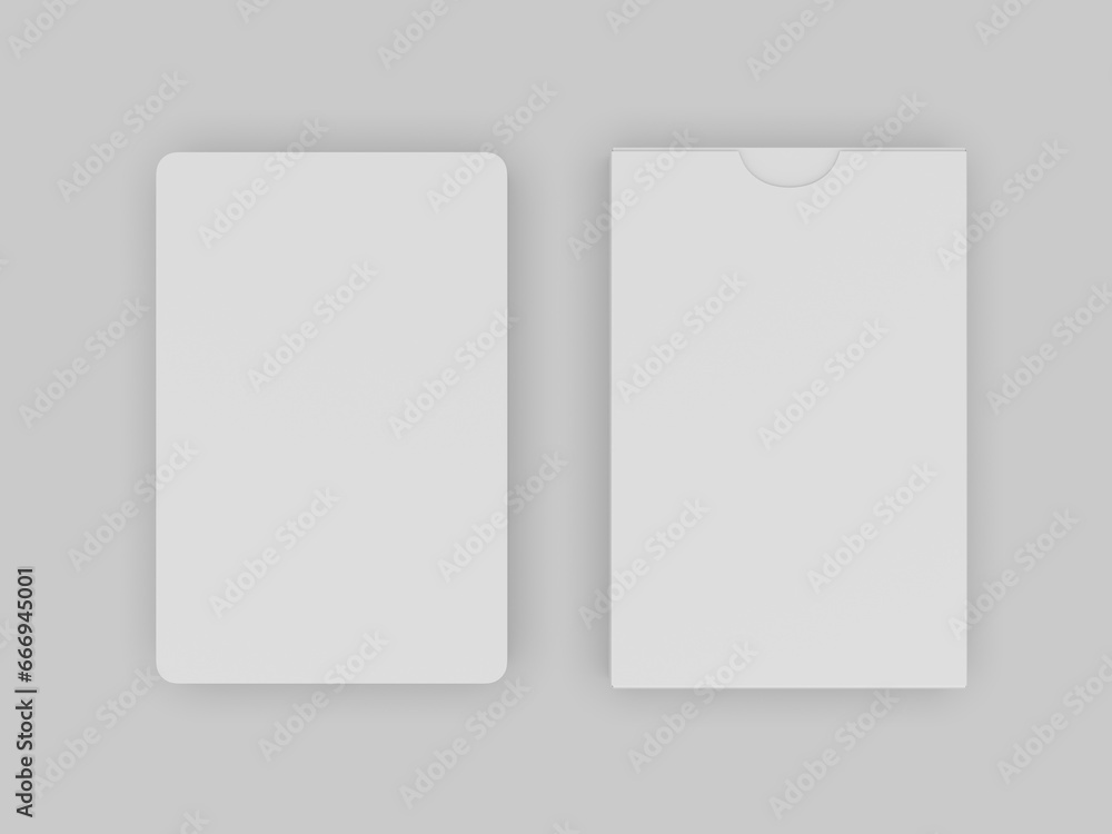 Blank playing cards box packaging template, 3d illustration. Stock ...