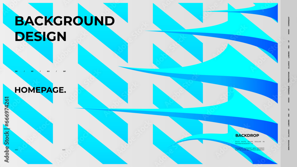 Abstract web page, homepage, landing page concept. Strict and discreet ...