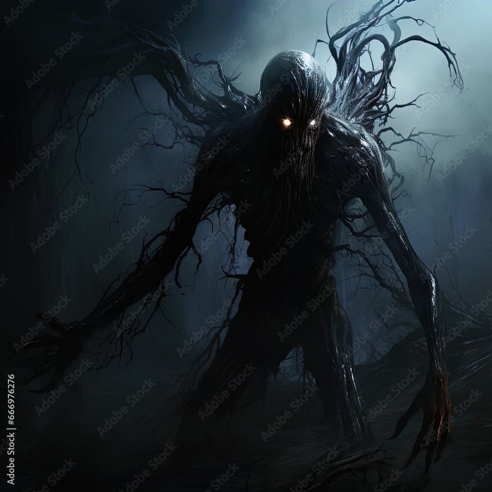 A horrific monster. Great for stories on demons, ghouls, zombies ...