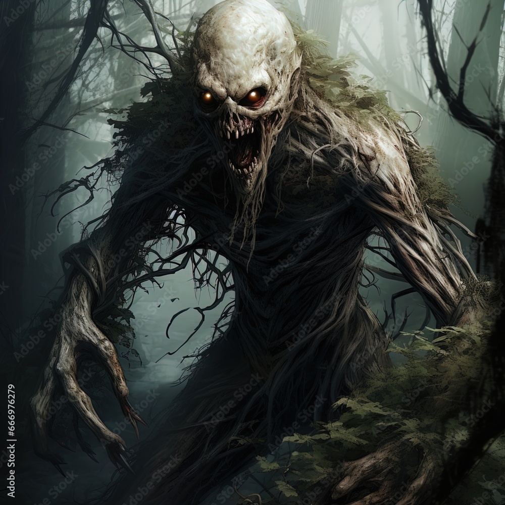 A horrific monster. Great for stories on demons, ghouls, zombies ...