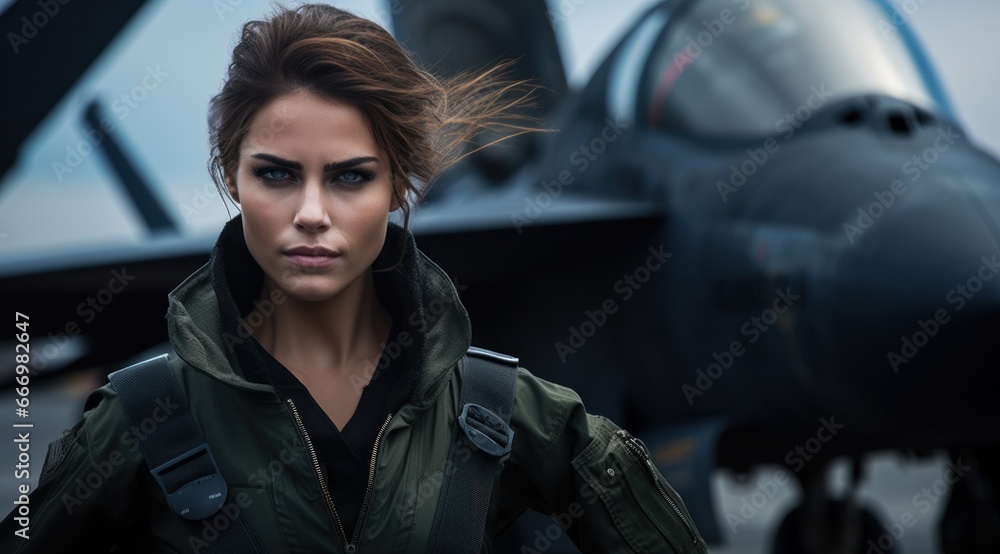 A fierce woman in a crisp military uniform stands proudly next to her ...