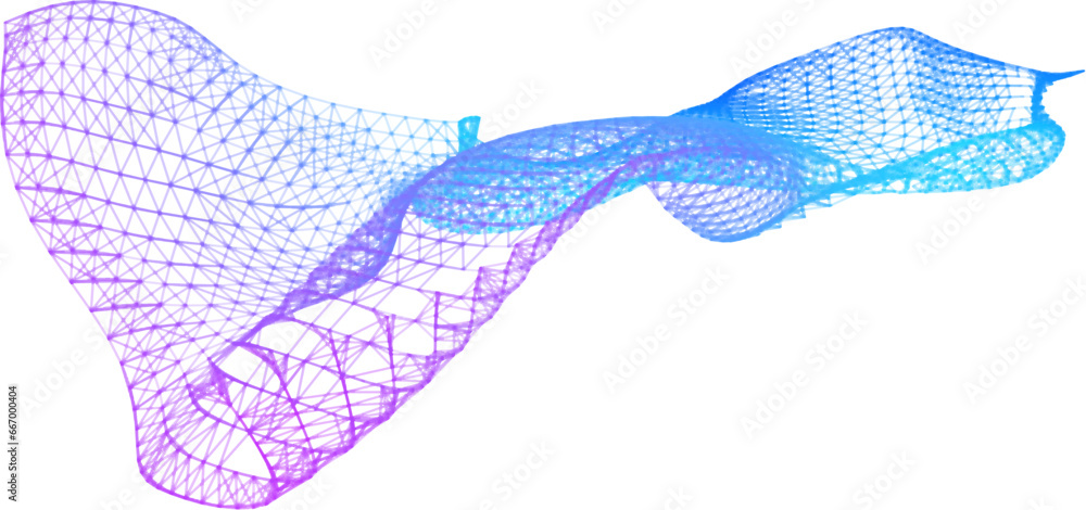 Network lines. Net wave information flow. Scientific paradigm solutions ...