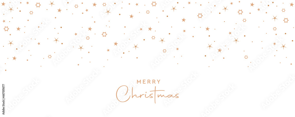 christmas star confetti border isolated vector illustration Stock ...