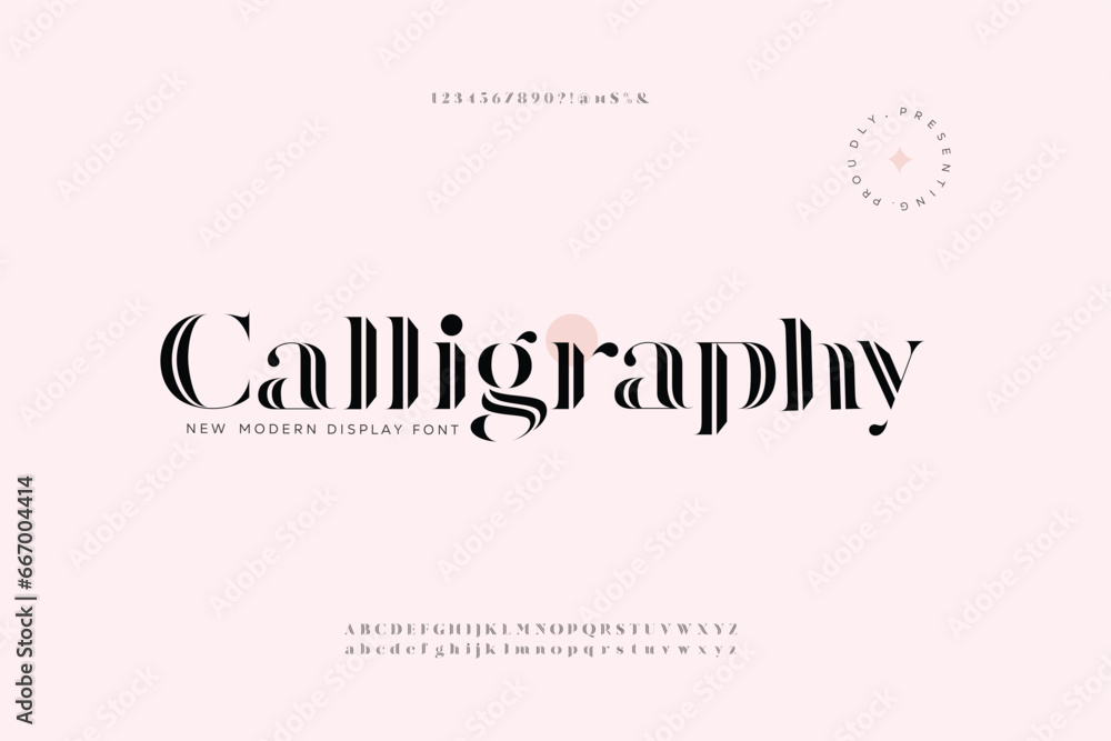 Elegant alphabet letters font and number. Classic Lettering Minimal ...
