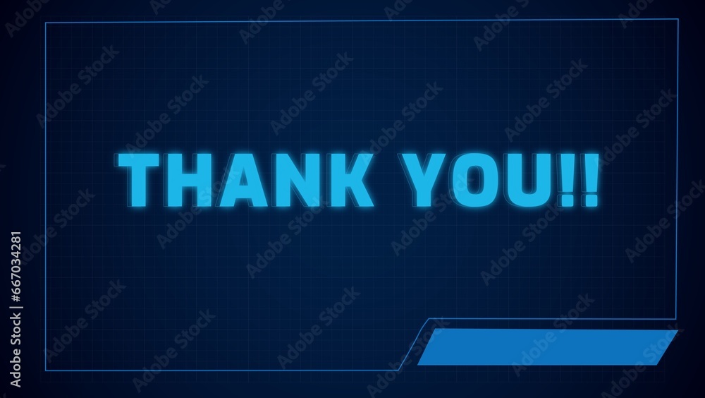 Blue Technical Background PowerPoint Thank You slide Stock Illustration ...