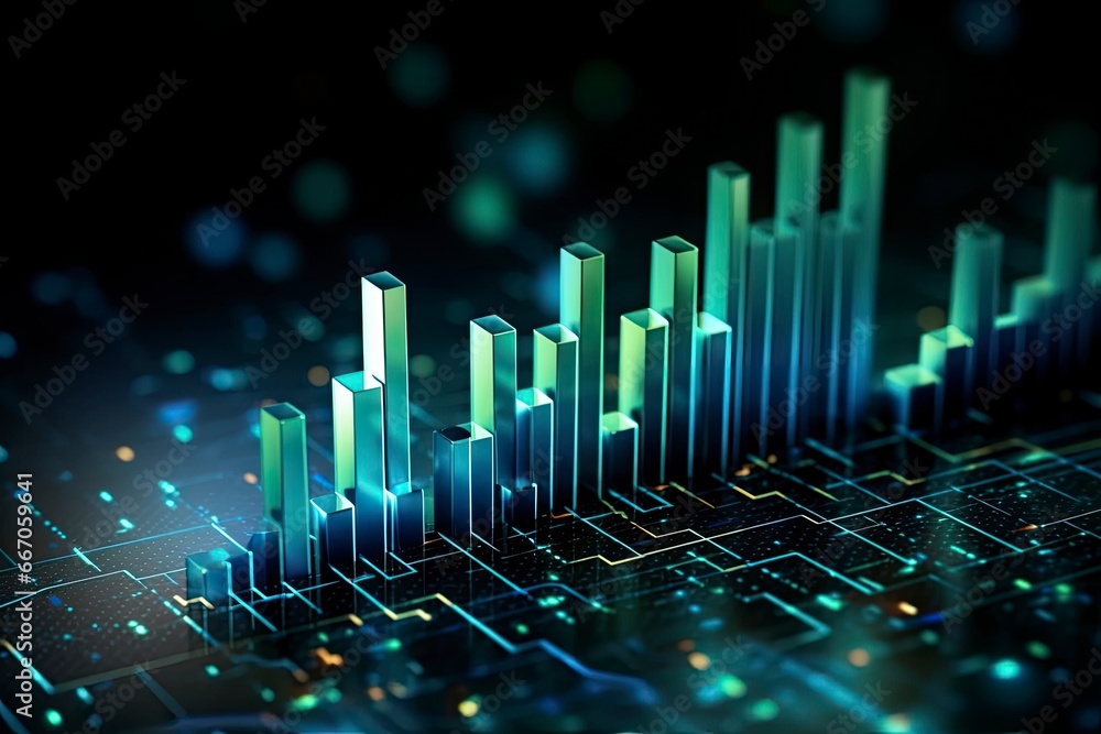 Stock market increasing background illustration. Graph finance increase ...
