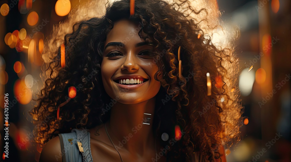 Beautiful african american woman face close up teeth smile happy ...