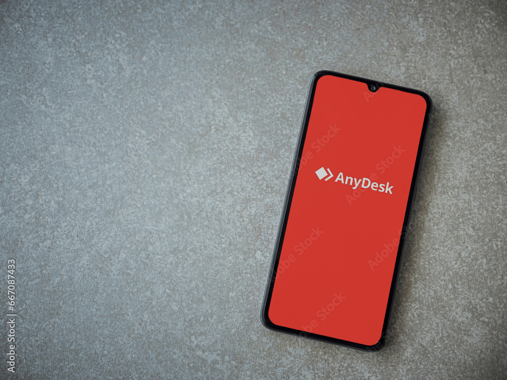 Lod, Israel - July 16,2023: Anydesk app launch screen on smartphone on ...