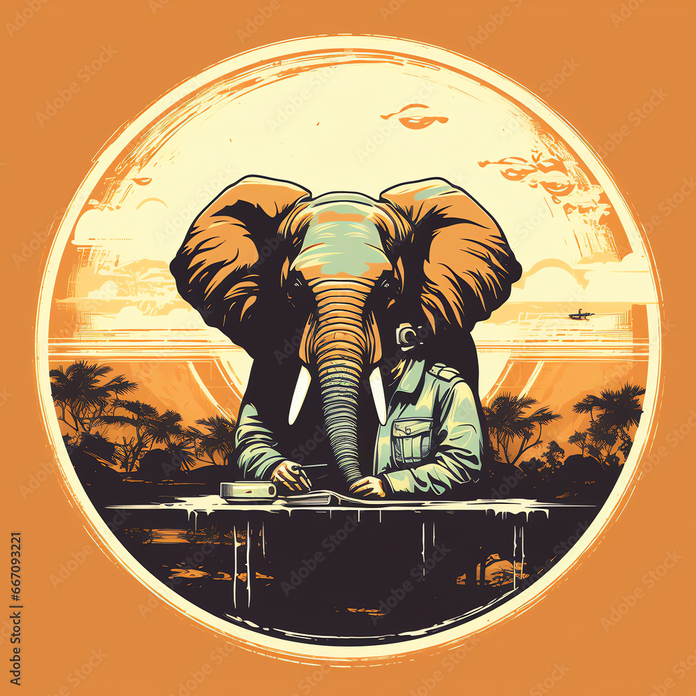 Animals a zoologist studying African elephants r. Created using ...