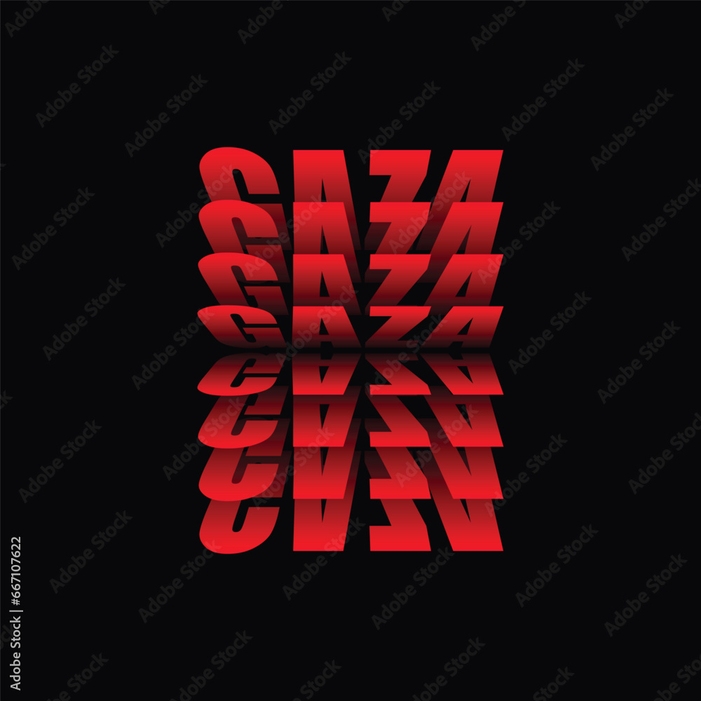 Gaza typography vector illustration. Save Palestine vector illustration ...