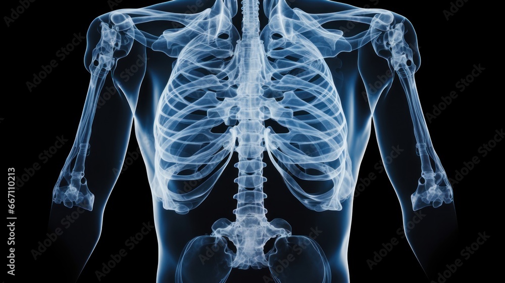 X - ray Imaging: A chest X - ray image indicating the location of a ...