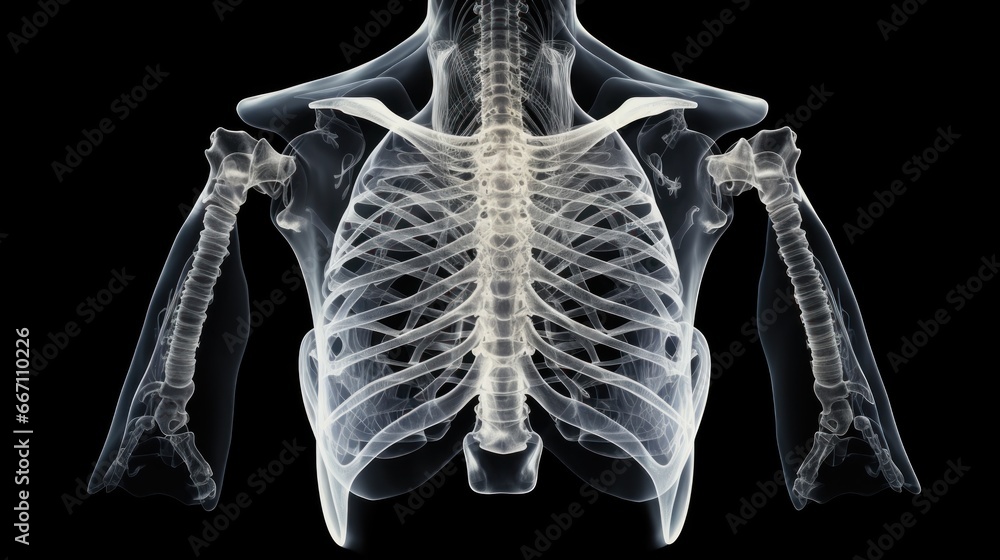X - ray Imaging: A chest X - ray image indicating the location of a ...