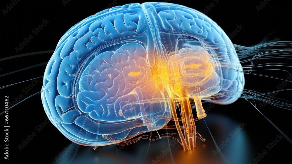 Magnetic Resonance Imaging( MRI) : An MRI image of the brain, showing a ...