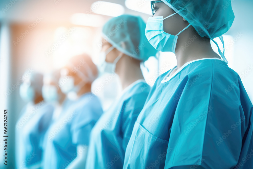 Medical doctor ER team, surgeon and anesthetist on medical clinic room ...