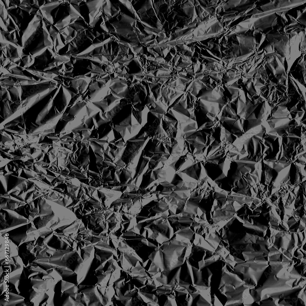 Wrinkled plastic wrap texture on a black background wallpaper. Royalty ...