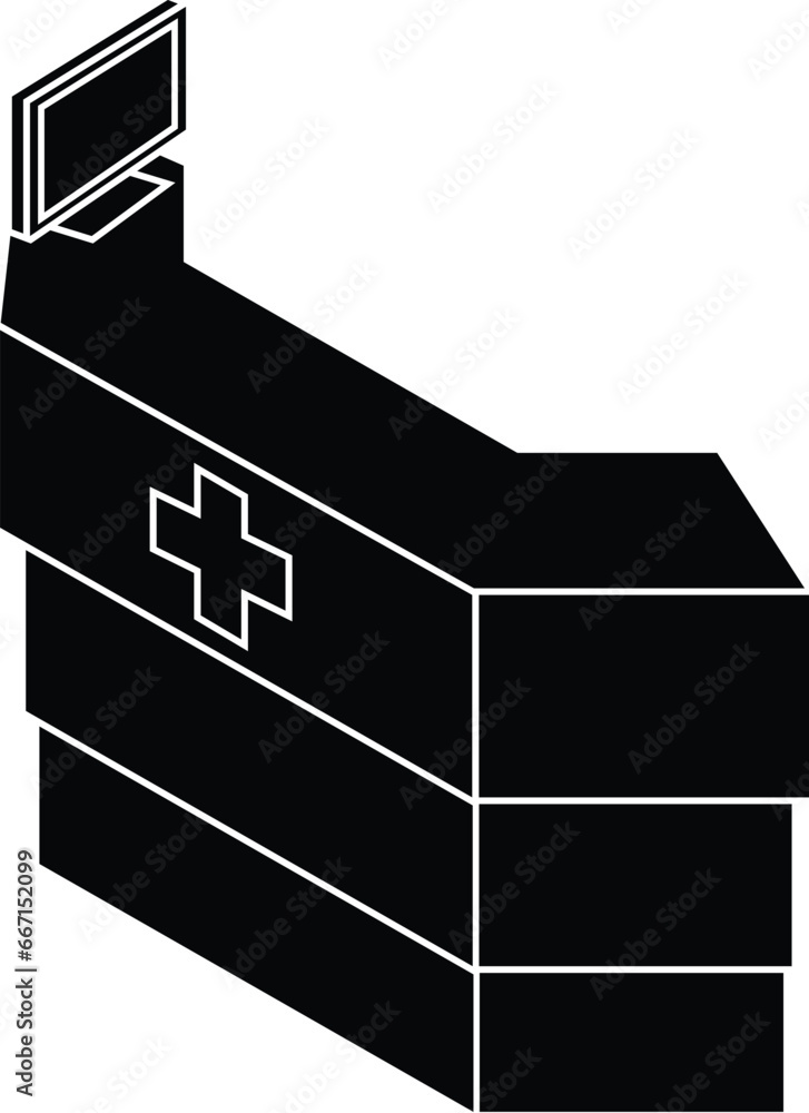 Cartoon Black and White Isolated Illustration Vector Of A Medical ...