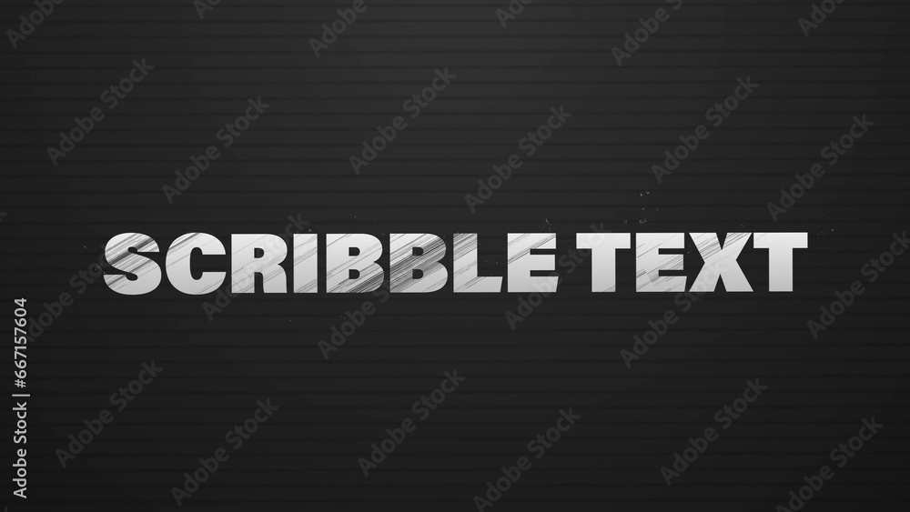 Scribble Drawn Text Title Intro Stock Template | Adobe Stock