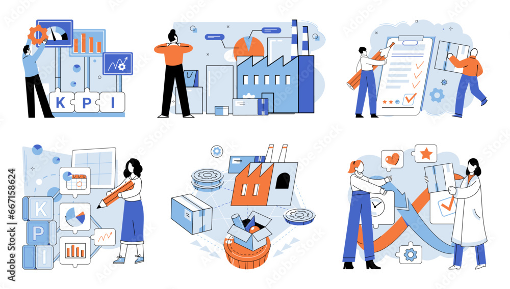 Quality control. Vector illustration. The quality control metaphor ...