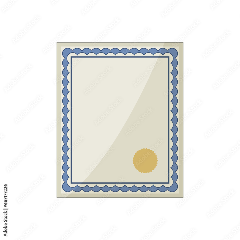 paper certificate cartoon. success template, certificate appreciation ...