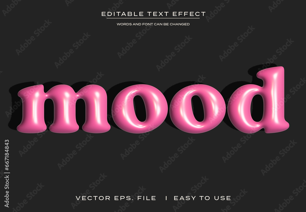 Ballon Text Effect Mockup Stock Template | Adobe Stock
