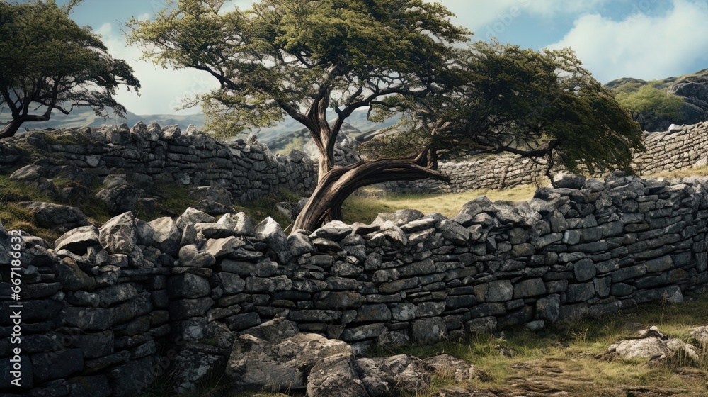 An old stone wall. Great for stories about history, ancient ...