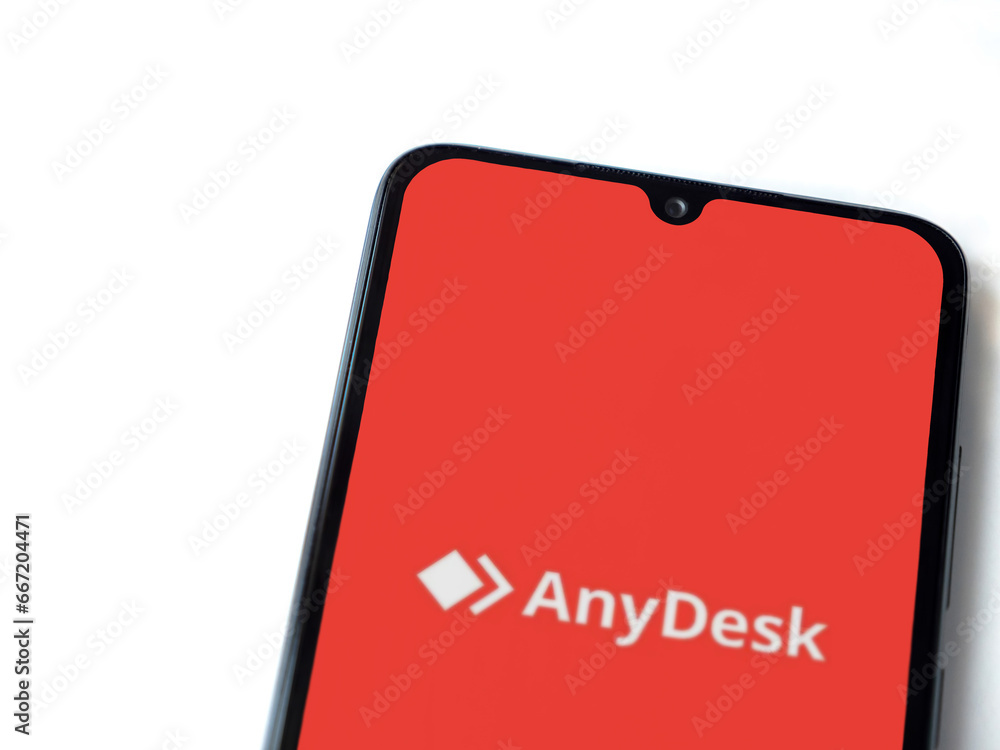 Lod, Israel - July 16,2023: Anydesk app launch screen on smartphone on ...