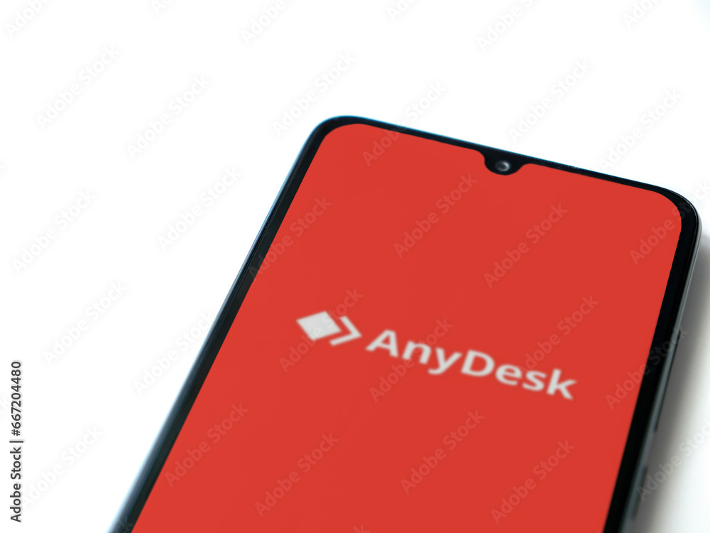 Lod, Israel - July 16,2023: Anydesk app launch screen on smartphone on ...
