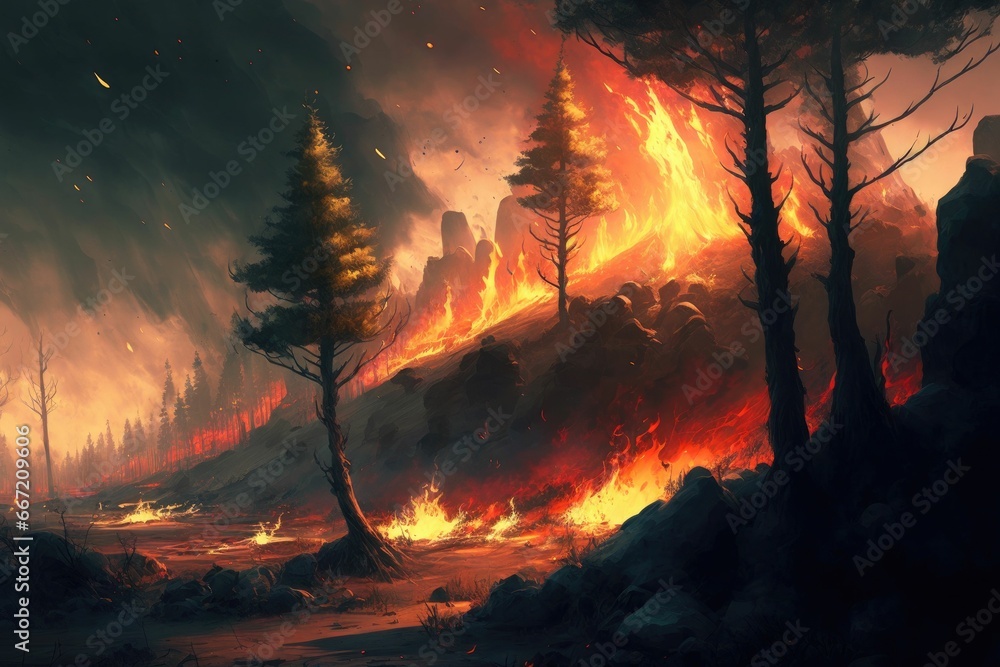 Destruction and devastation: forest fire's unrelenting fury during ...