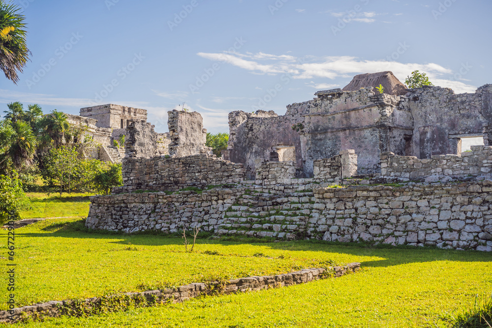 Pre-Columbian Mayan walled city of Tulum, Quintana Roo, Mexico, North ...