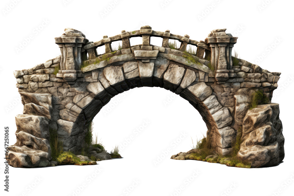 stone bridge, isolated on transparent background, png file Stock Photo ...