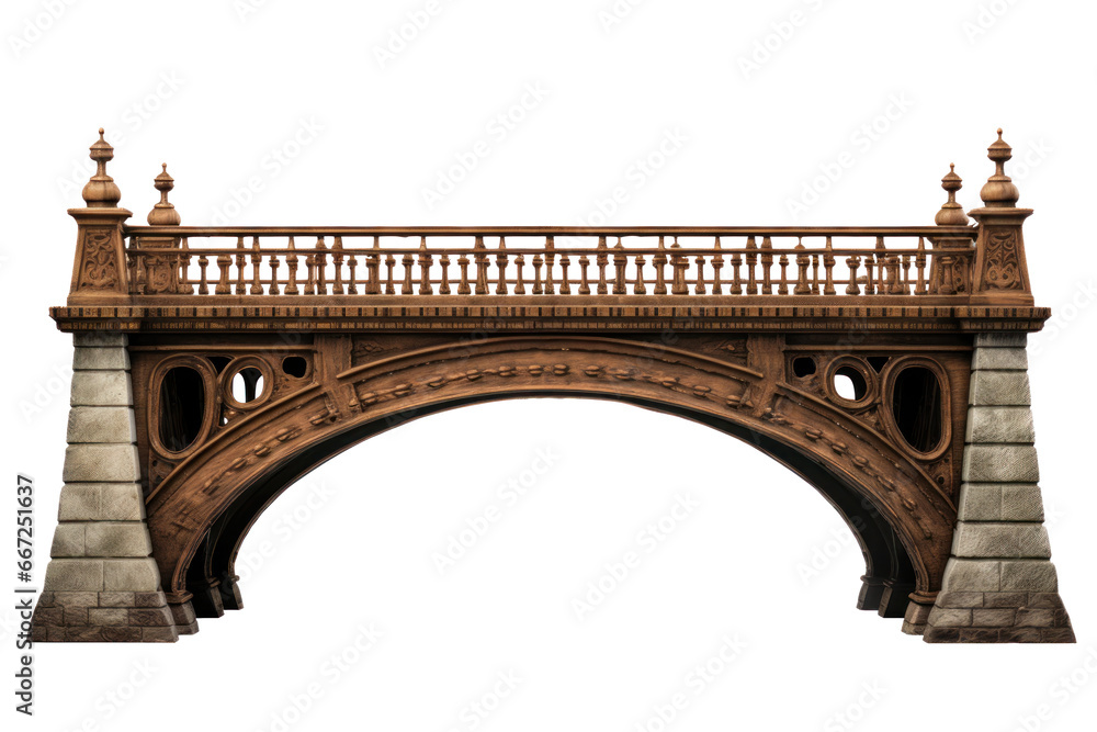iron bridge with columns, isolated on transparent background, png file ...