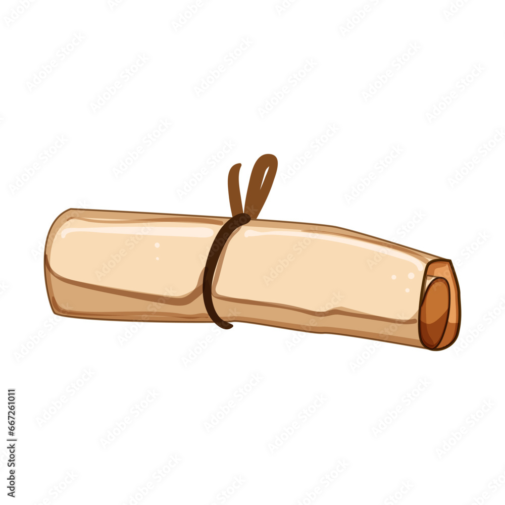 parchment scroll papyrus cartoon. vintage ancient, history manuscript ...