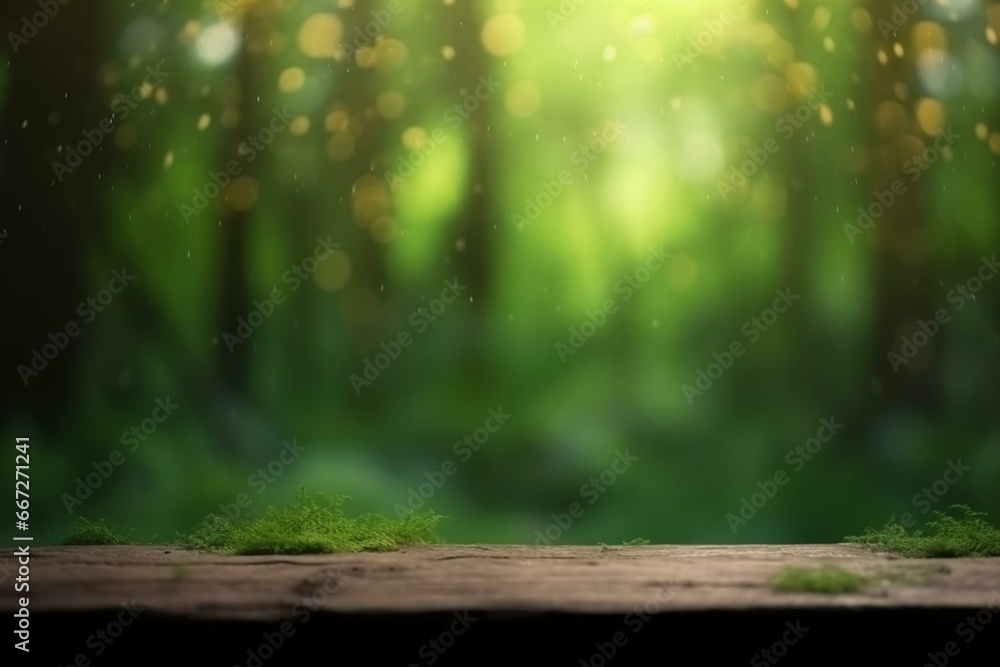 Blurry forest wallpaper with bokeh background. Green backdrop for ...