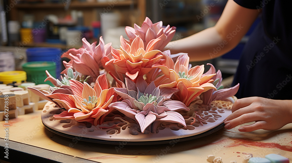 Polymer clay time-lapse: A series of images capturing the progressive ...